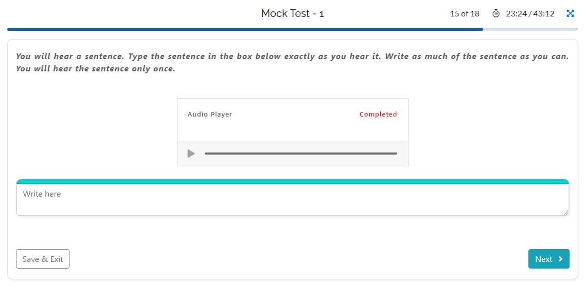 PTE Academic Listening Practice, Test Format | AlfaPTE