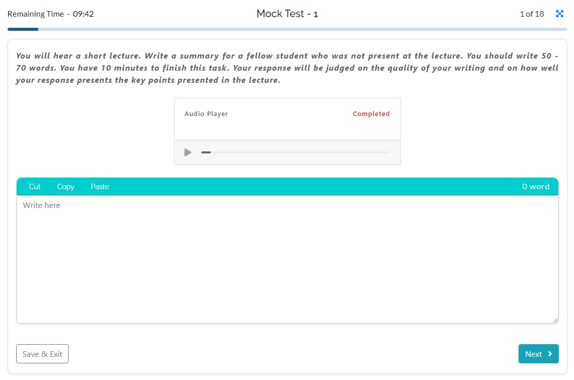 PTE Academic Listening Practice, Test Format | AlfaPTE