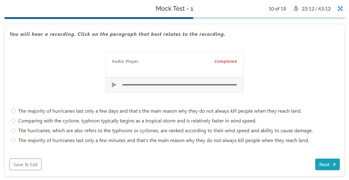 PTE Academic Listening Practice, Test Format | AlfaPTE