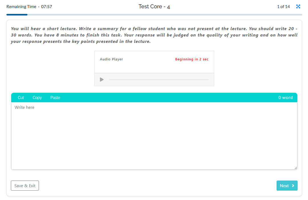 PTE Core Listening Practice | Test Format - AlfaPTE