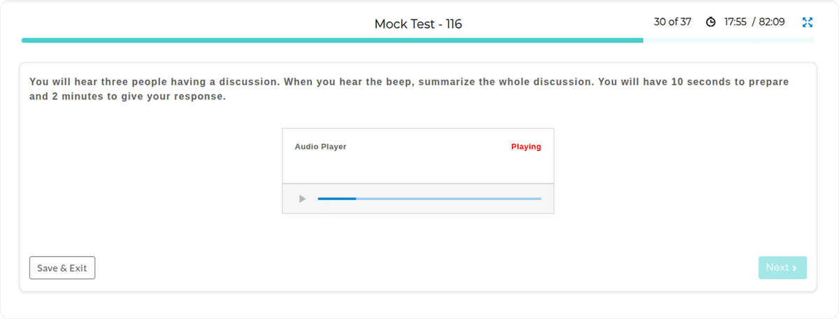 PTE Academic Speaking Practice, Test Format | AlfaPTE