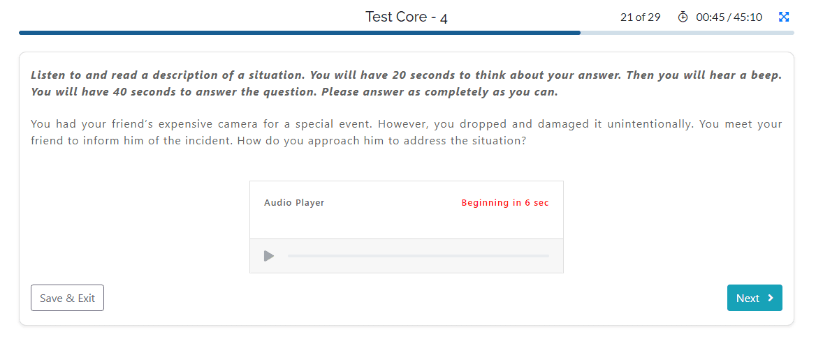 PTE Core Speaking Practice | Test Format - AlfaPTE