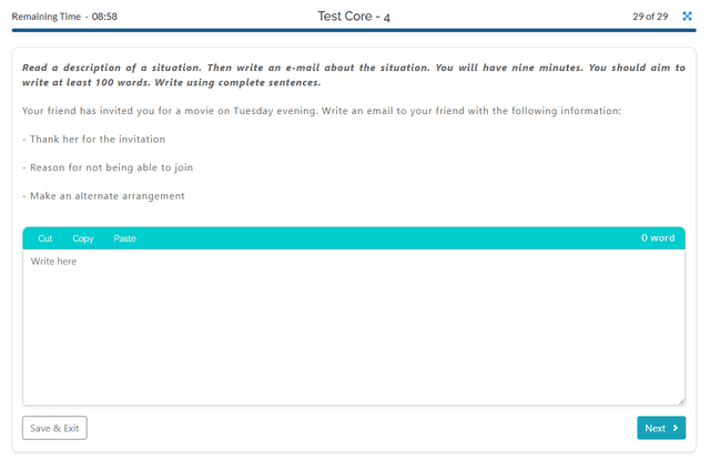 PTE Core Writing Practice | Test Format - AlfaPTE